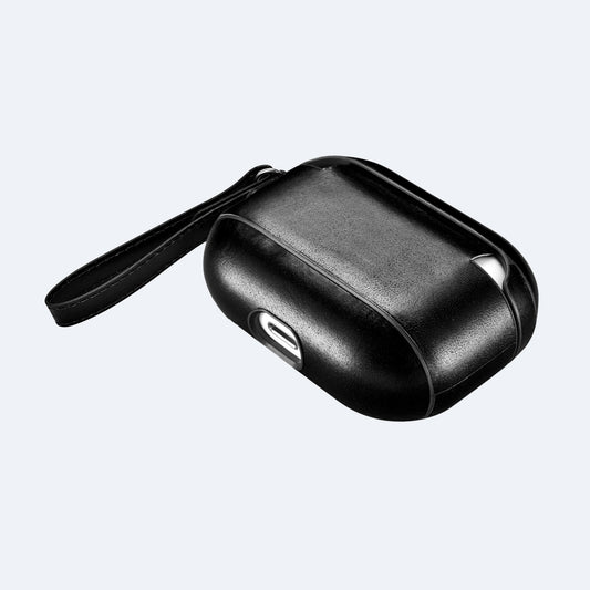 Leather Apple AirPods Pro Case - Strap - Black
