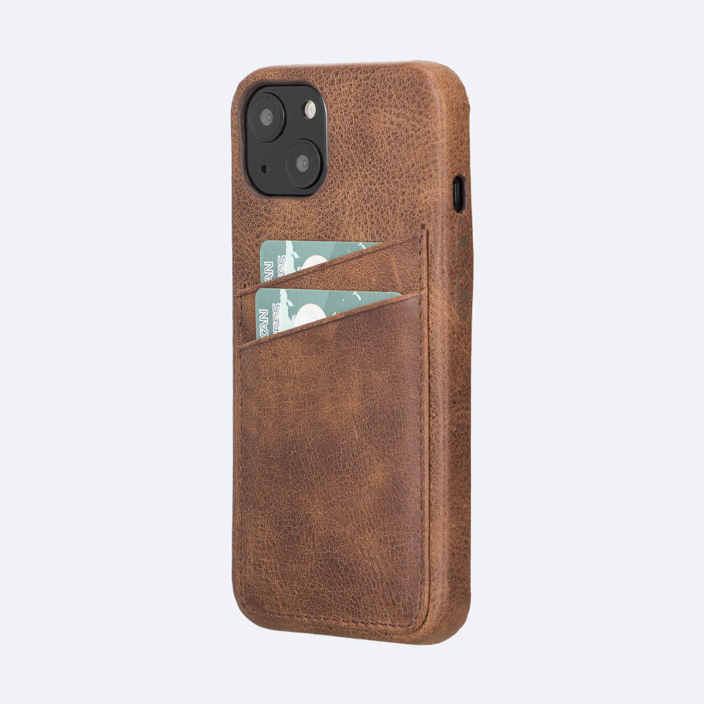 Premimum Leather Card Holder Case for iPhone 13 - Oxa